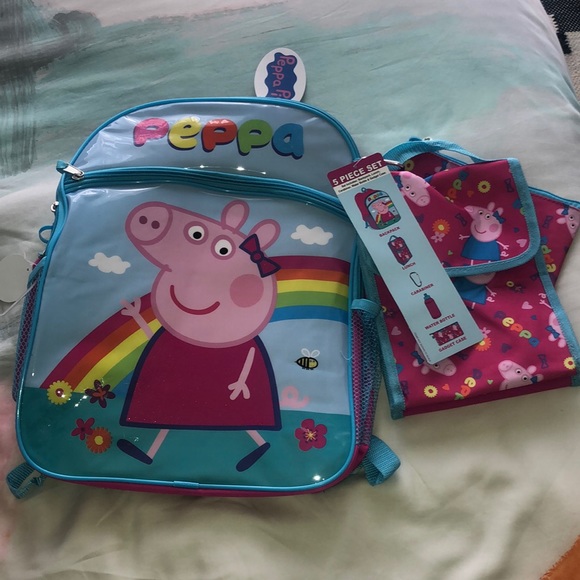 Peppa Pig | Accessories | Peppa Pig 5 Piece Back Pack Lunch Set | Poshmark